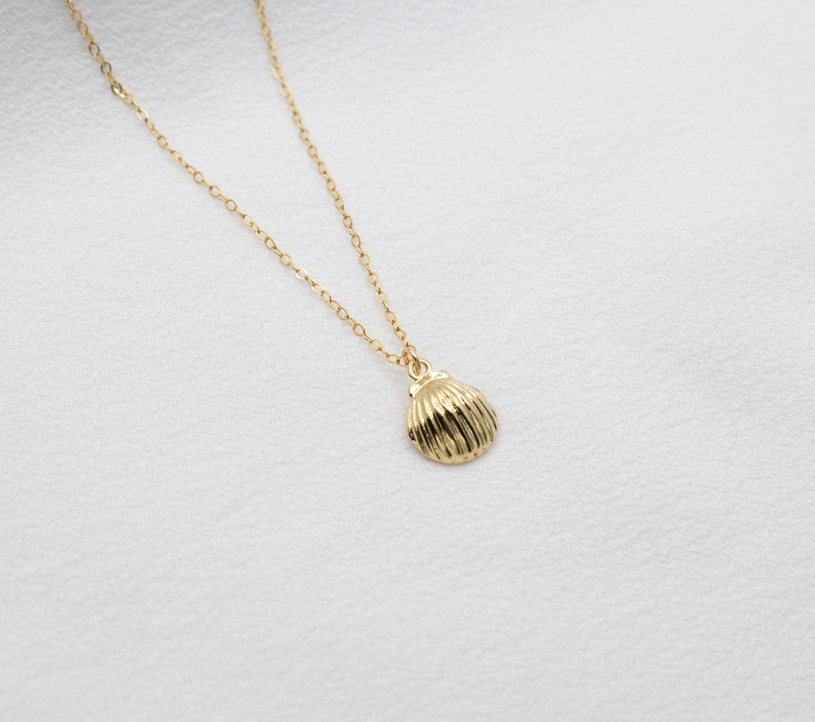 Gold Pearl Shell Necklace Clam Shell Necklace June - Etsy