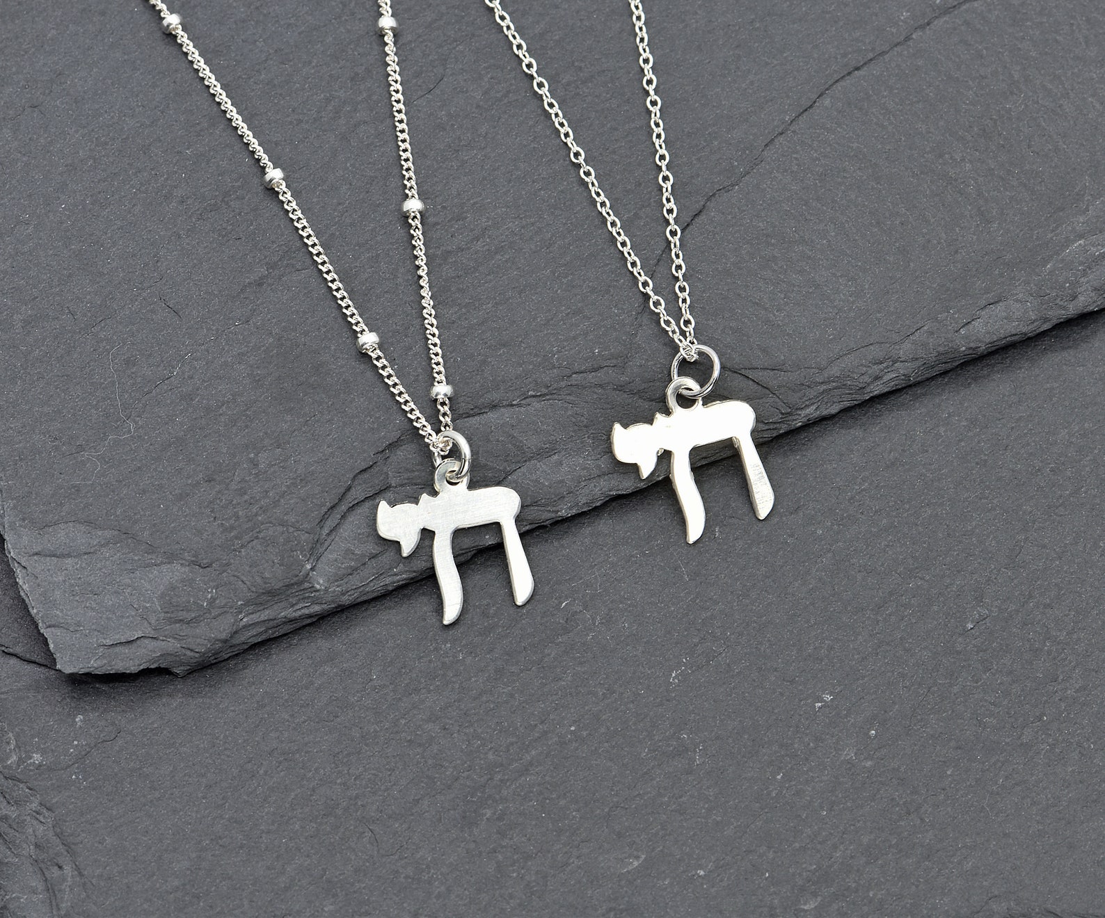 Sterling Silver Chai Necklace, Chai Medallion, Bat Mitzvah Hanukkah ...