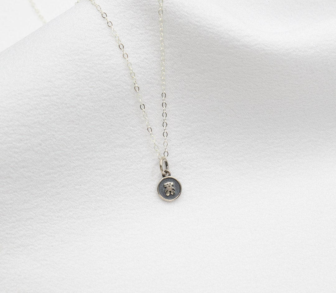 925 Sterling Silver Teddy Bear Necklace - Etsy