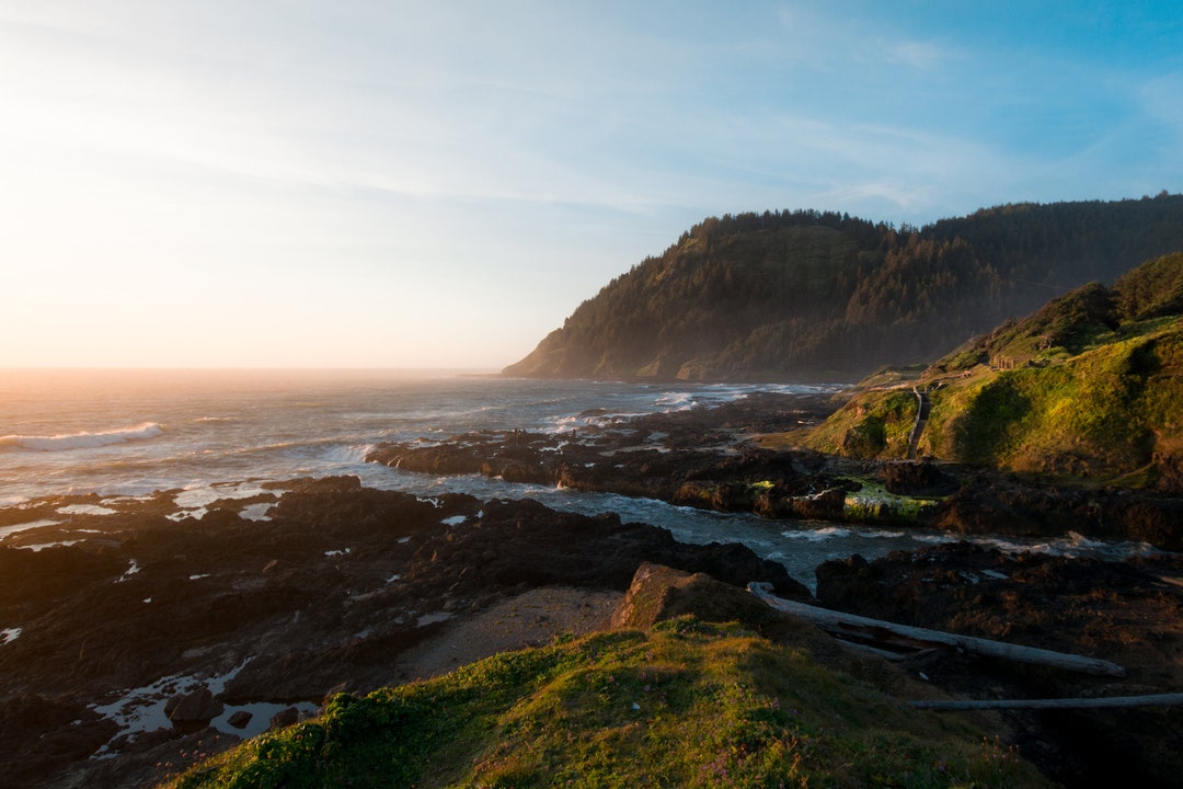 Mountain Beach Sunset -digital Download Photography, Landscape Poster ...