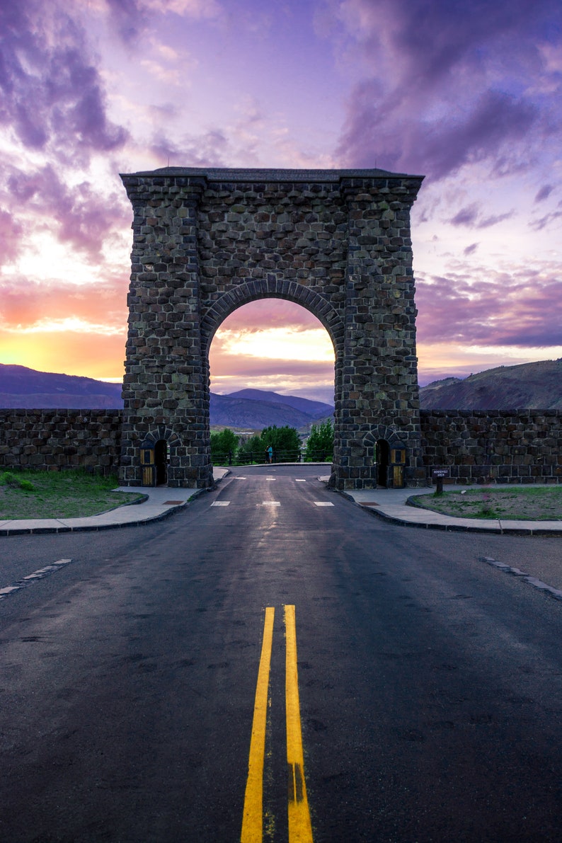 Yellowstone Arch - Digital Download Photography, Landscape Poster ...
