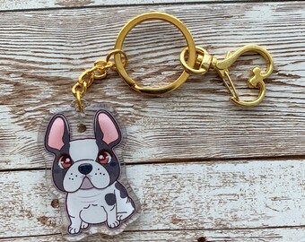 Bulldog Key Chain - Etsy