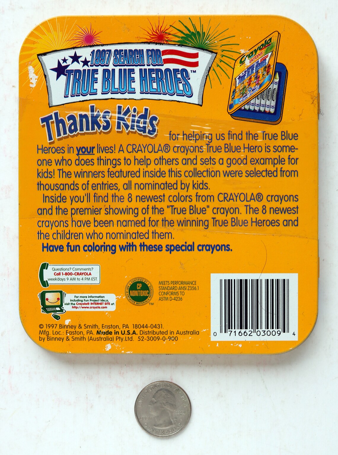 Crayola Crayons True Blue Heroes Limited Edition 9 Special | Etsy