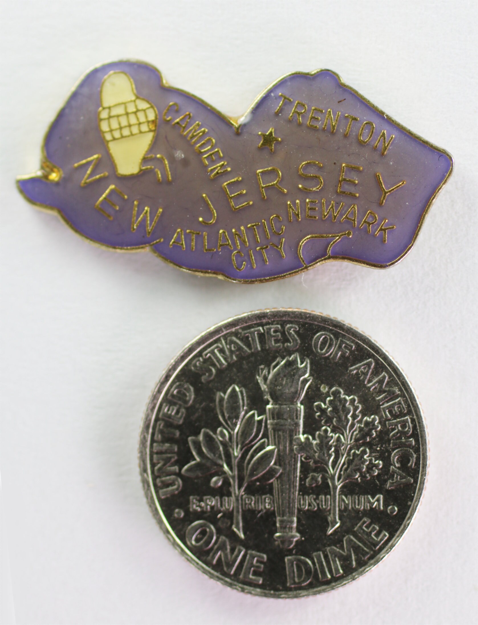 New Jersey Enamel Lapel Pin Badge. - Etsy