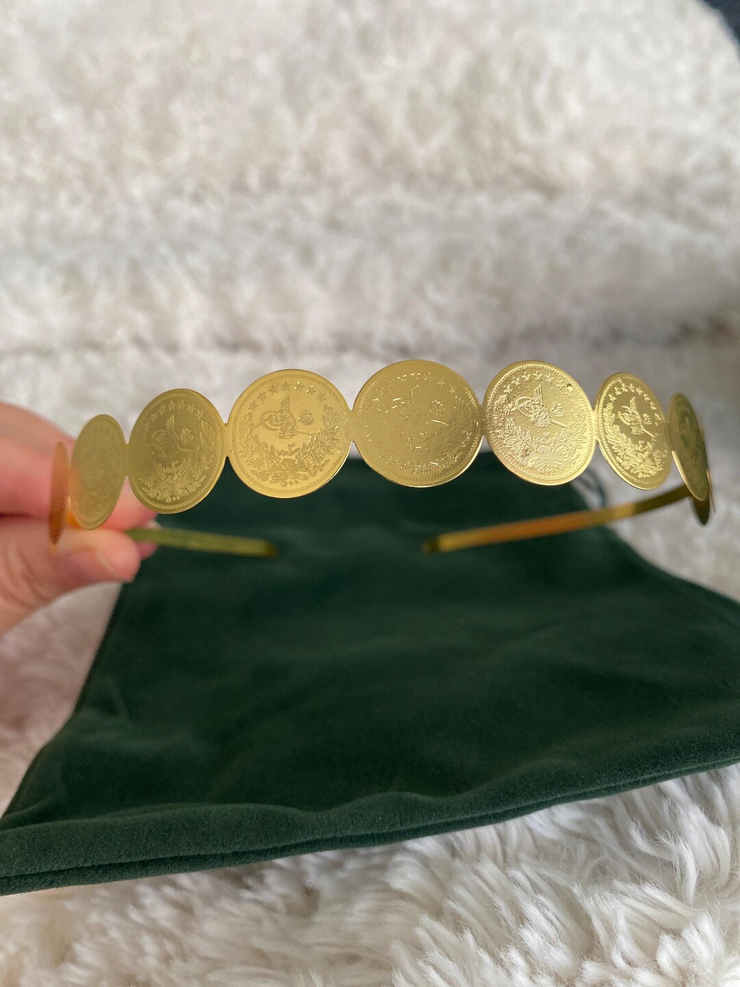 Lira Headband / Arabic Headband / Gold Coin - Etsy
