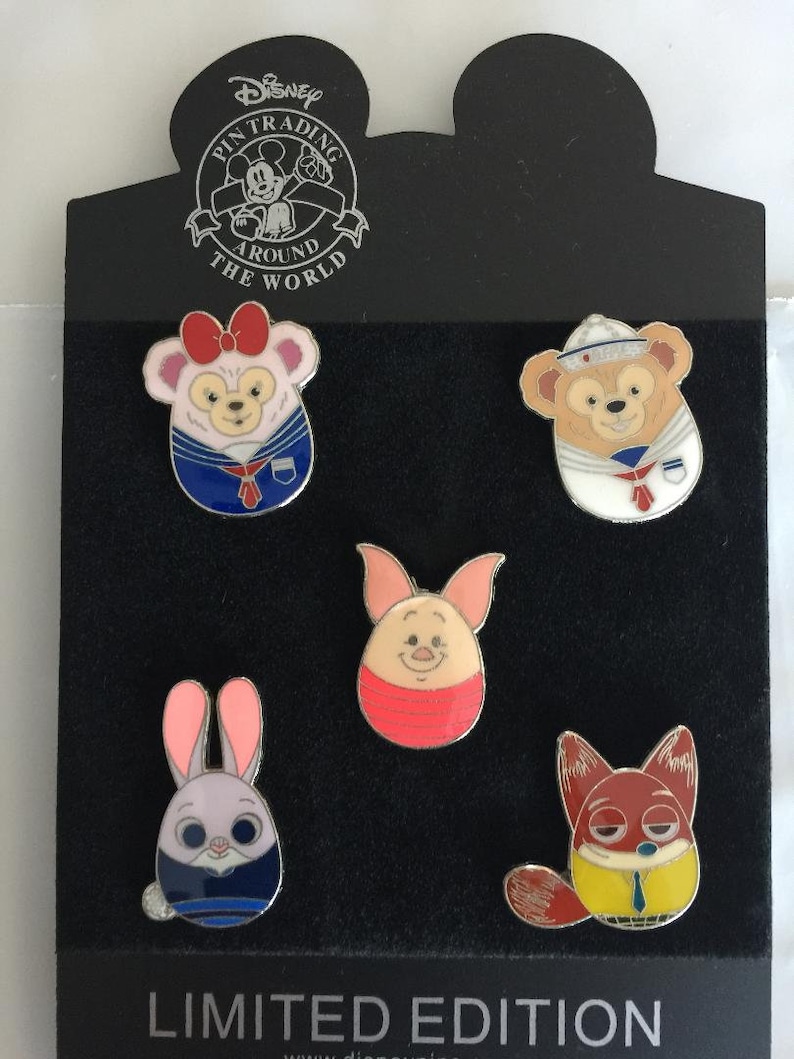 DISNEY Pins Oval Shaped Piglet Duffy Sallie Mae Judy & Nick - Etsy