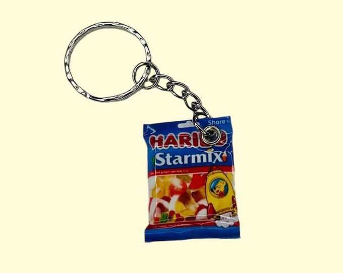 Haribo Starmix Gummy Bear Candy Keychain, Cute Kawaii Keychain - Etsy