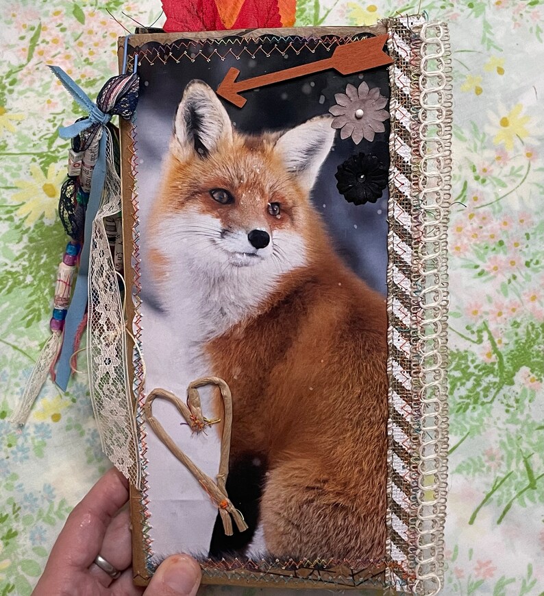 Fox Journal, Paper Bag Journal, Boho Junk Journal, Woodland Journal ...