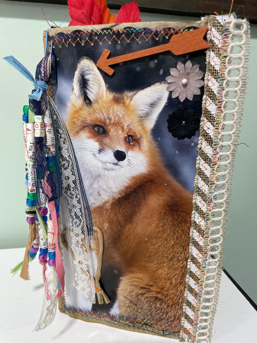 Fox Journal, Paper Bag Journal, Boho Junk Journal, Woodland Journal ...