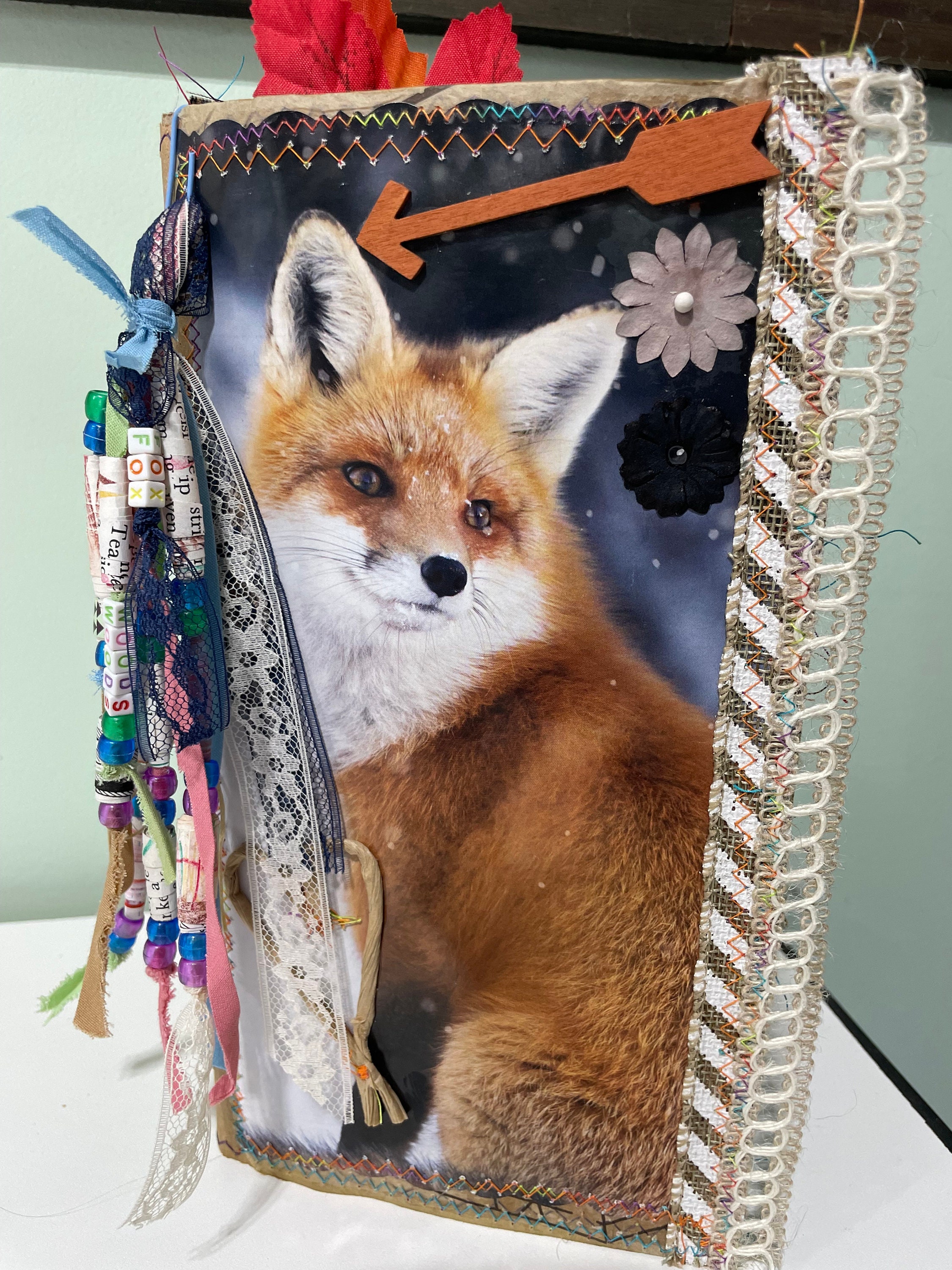 Fox Journal, Paper Bag Journal, Boho Junk Journal, Woodland Journal ...