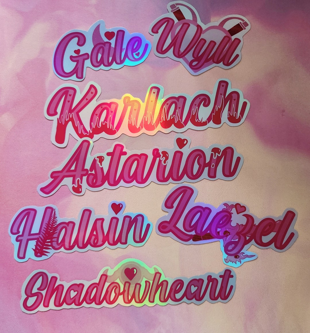 Baldurs Gate 3 Barbie Holographic Stickers Astarion, Karlach, Gale ...