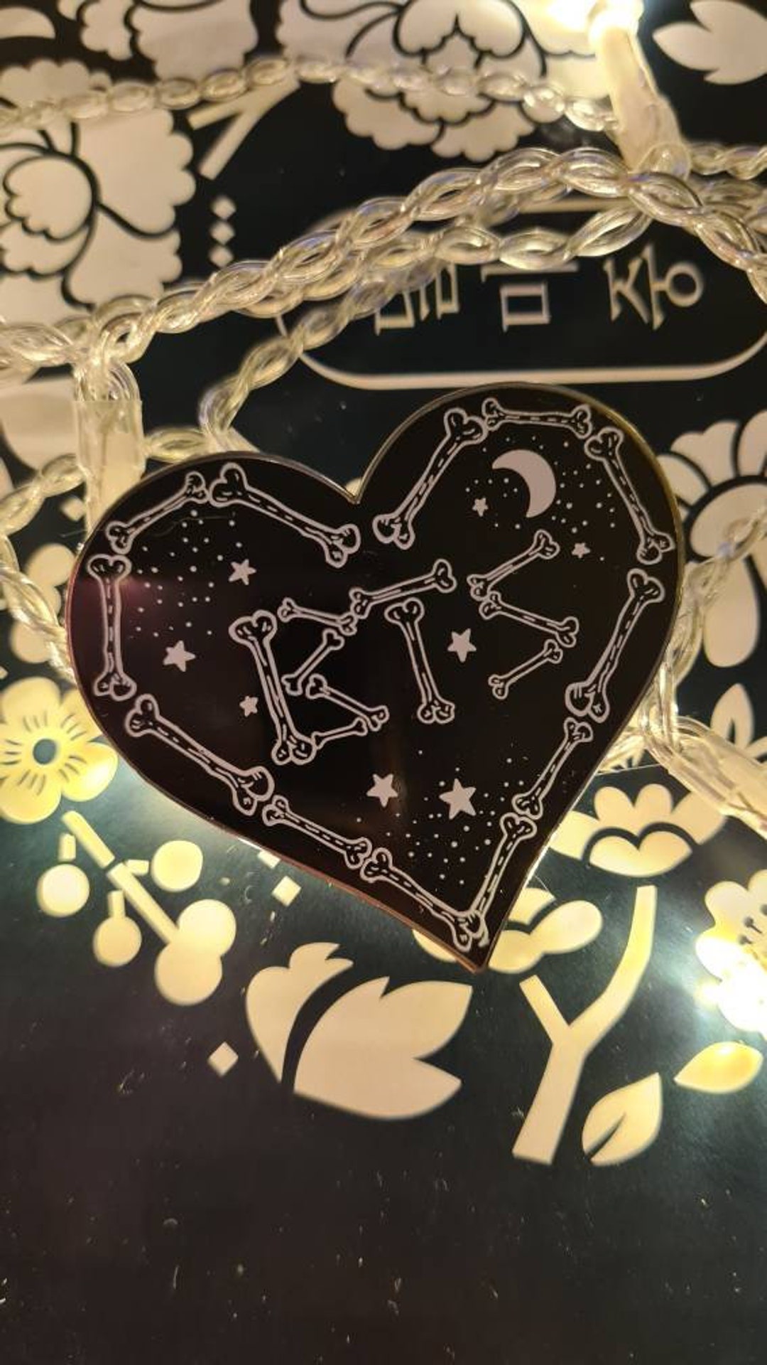 BTS Spooky Bones Logo Pin - Etsy