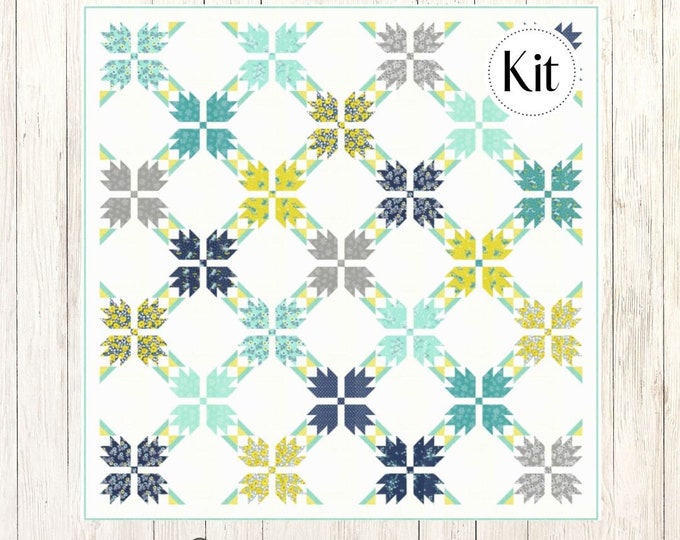 Summer Sun Quilt Kit Featuring Feed Sacks*fq Quilt Pattern*scrappy Star ...