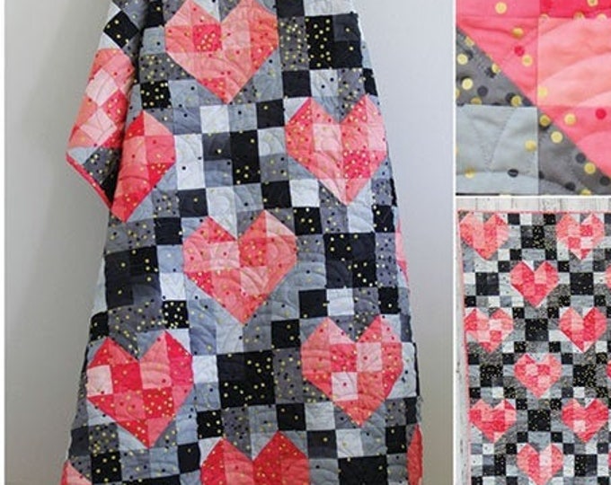 Heart Strings Quilt Pattern by V and Coheart Quiltombre Quiltombre Heart Quiltvalentine ...