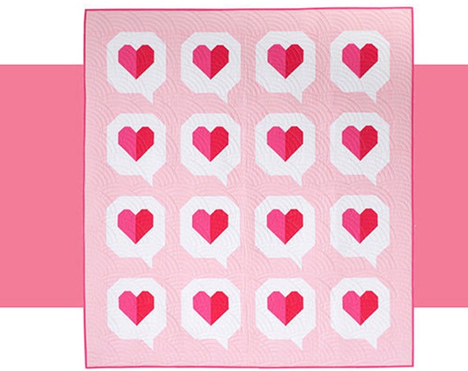 Adore Quilt Pattern by Thimble Blossomsstitch Pink Quilt Patternadore ...