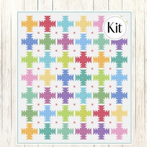 Prairie Blossom Quilt Kit Featuring Rainbow Sherbet by Sarah Thomas of ...