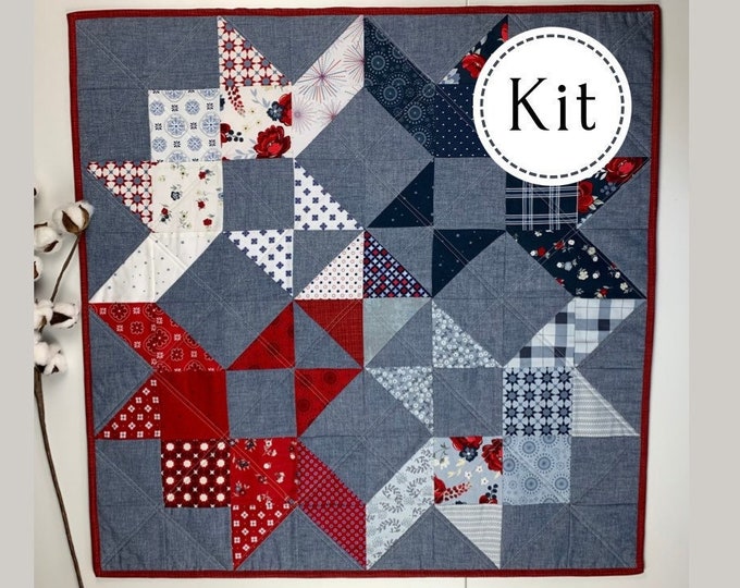 Charm Quilt Mini Quilt/table Topper Kitpatriotic Quiltstar - Etsy