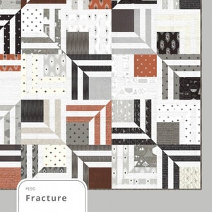 Fracture Quilt Pattern by Lella Boutique*log Cabin Quilt*log Cabin Pattern*log Cabin Quilts*fat ...