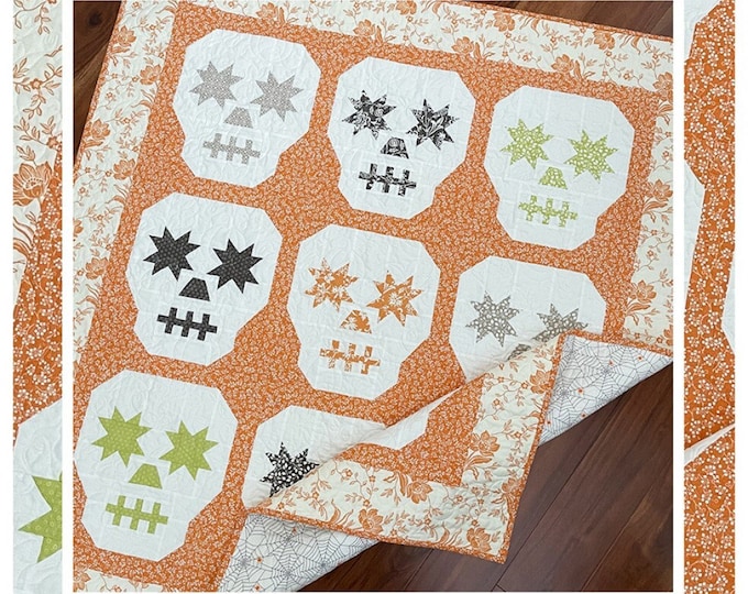 Candy Skulls Quilt Pattern by the Pattern Baskethalloween - Etsy