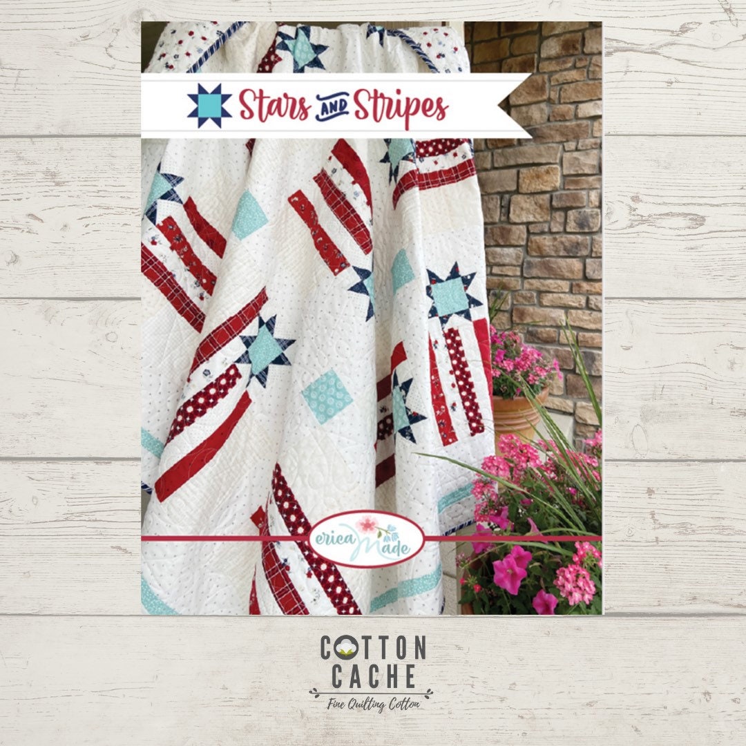 Stars and Stripes Quilt Pattern by Erica Made*flag Quilt Pattern*flag ...