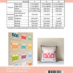 On the Road Quilt Pattern by Satomi Quilts Llc*baby Quilt*vw Bus Quilt ...