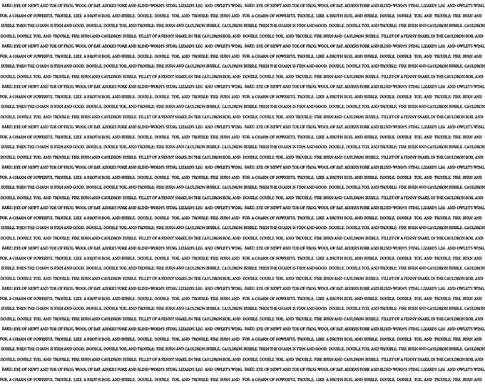 Riley Blake Designs Spooky Schoolhouse Double Double Text White (C13206 ...