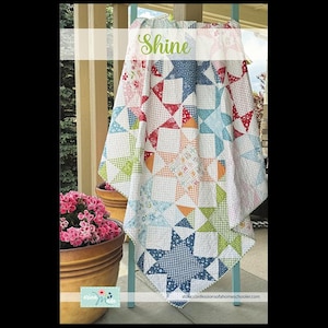 Shine Quilt Pattern by Erica Made*big Star Quilt Pattern*star Quilt ...