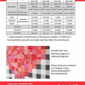 Country Love Quilt Pattern by Satomi Quilts Llc*scrappy Heart Pattern ...