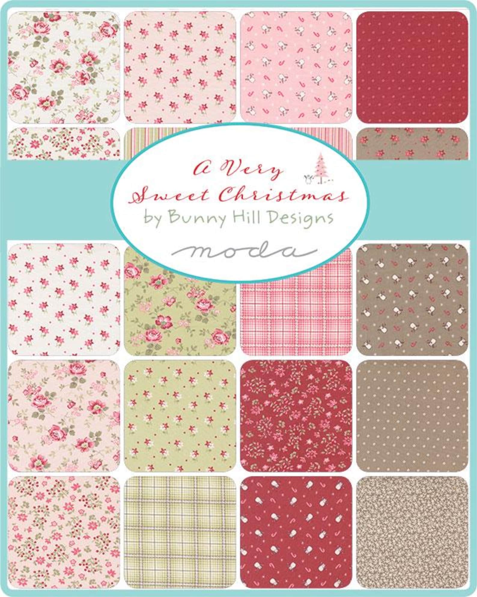 Moda A Very Sweet Christmas Mini Charm Pack (3060MC) Christmas Precuts ...