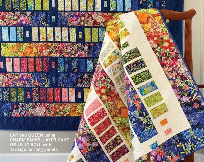 Bar Hop Quilt Pattern by Robin Pickens Inc*bar Hop Quilt*wild Blossoms Quilt*spring Quilt ...