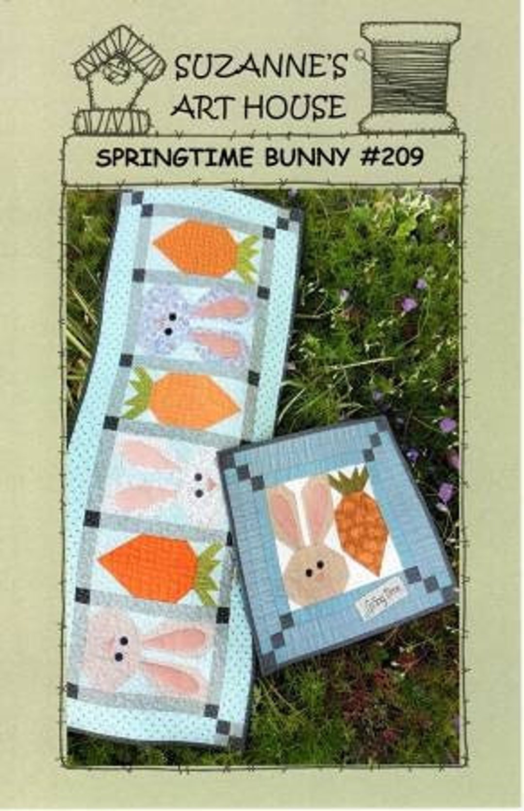 Springtime Bunny Table Runner Pattern*easter Table Runner*bunny Table ...