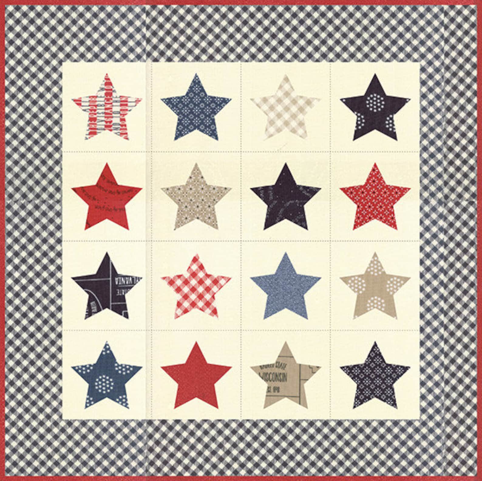 Sixteen Stars Mini Quilt Pattern by Sweetwater*star Mini Quilt*mini ...