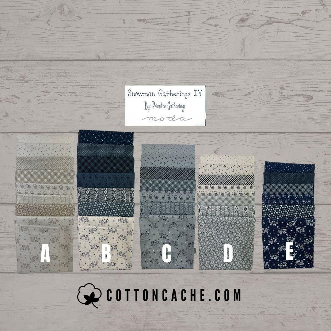 Moda Snowman Gatherings IV Fat Quarter Bundles (CC 49250) Snowman ...