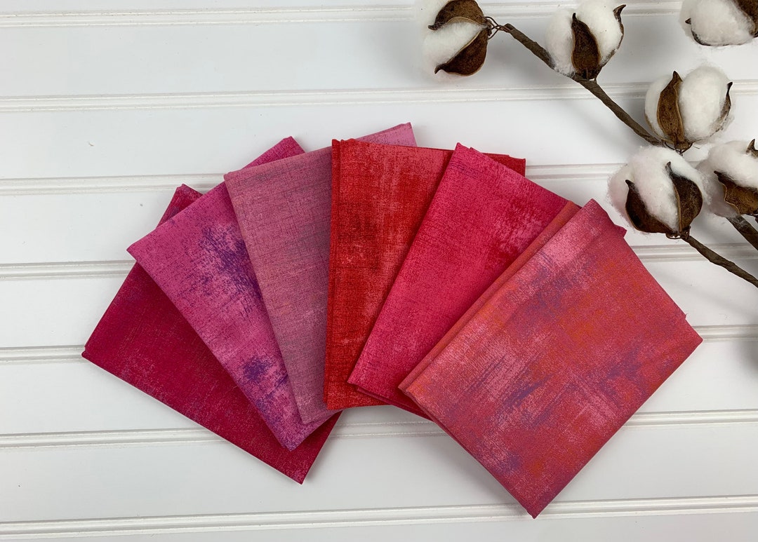 Moda Grunge Pink FQ Bundle Cc245-2*moda Grunge*assorted Pink FQ Bundle ...