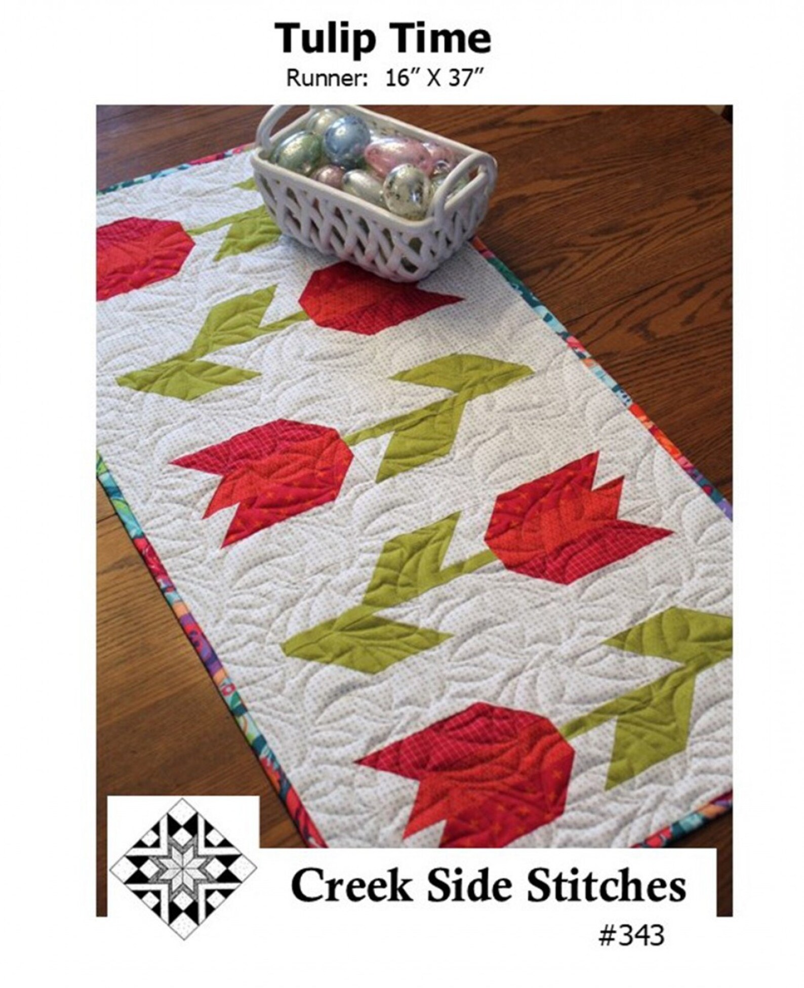 Tulip Time Table Runner Pattern by Creekside Stitches *spring Table Runner*spring Table Topper ...