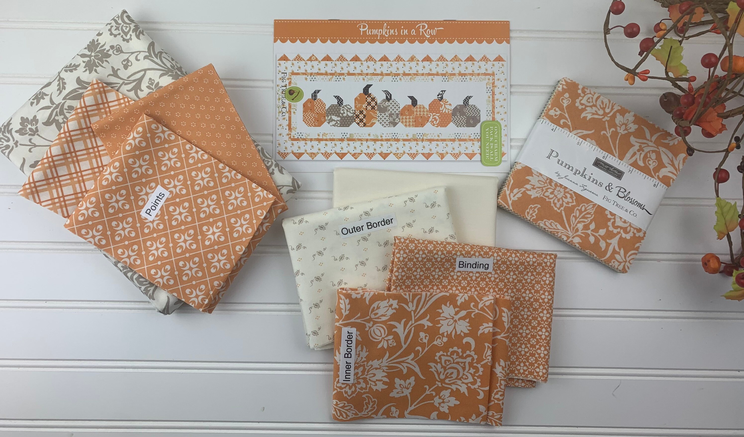 Pumpkins in a Row Quilt Kit