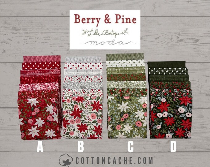 MODA Berry and Pine Fat Quarter Bundle (CC5240) Precuts*christmas ...