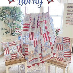 Liberty Quilt Pattern by Erica Made*flag Quilt Pattern*flag Quilt*stars ...