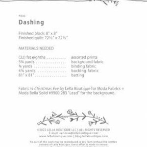 Dashing Quilt Pattern by Lella Boutiquechristmas - Etsy