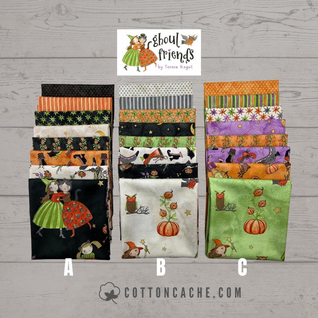 Riley Blake Designs Ghoul Friends Fat Quarter Bundle (CC16050) FQ ...