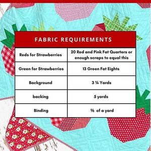 Strawberry Patch Quilt Pattern by the Tipsy Needle*strawberry Quilt Pattern*strawberry Pattern ...
