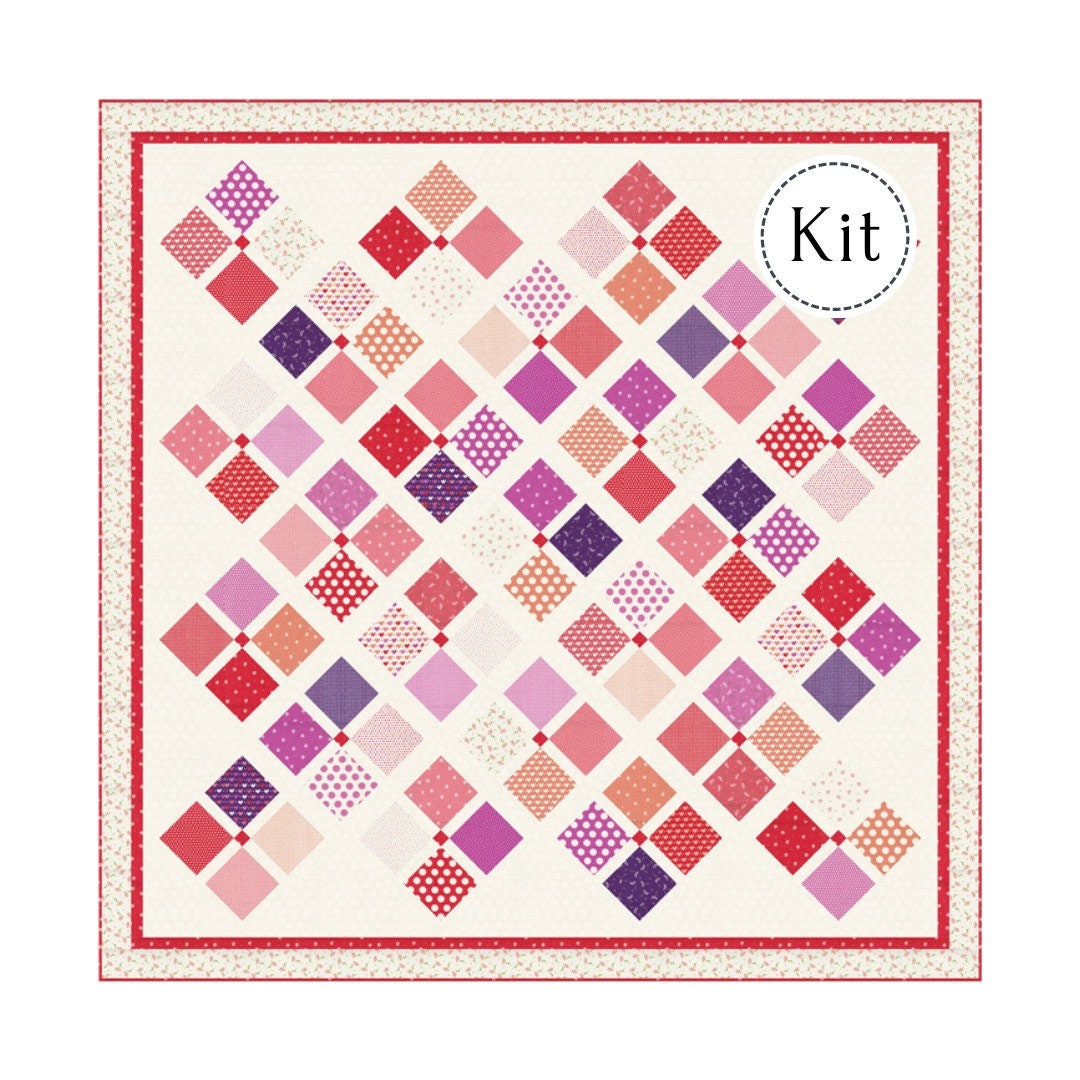 Four Square 2 Quilt Kit*four Square Quilt*layer Cake Quilt Kit*charm ...