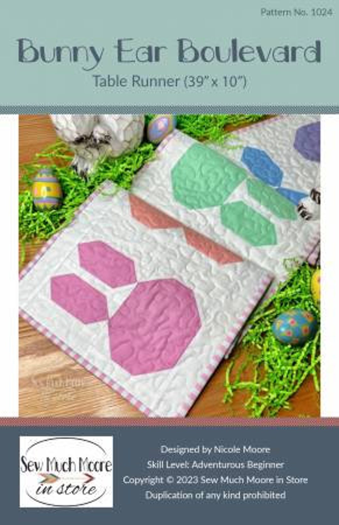 Bunny Ear Boulevard Table Runner Pattern by Sew Much Moore*easter Table ...