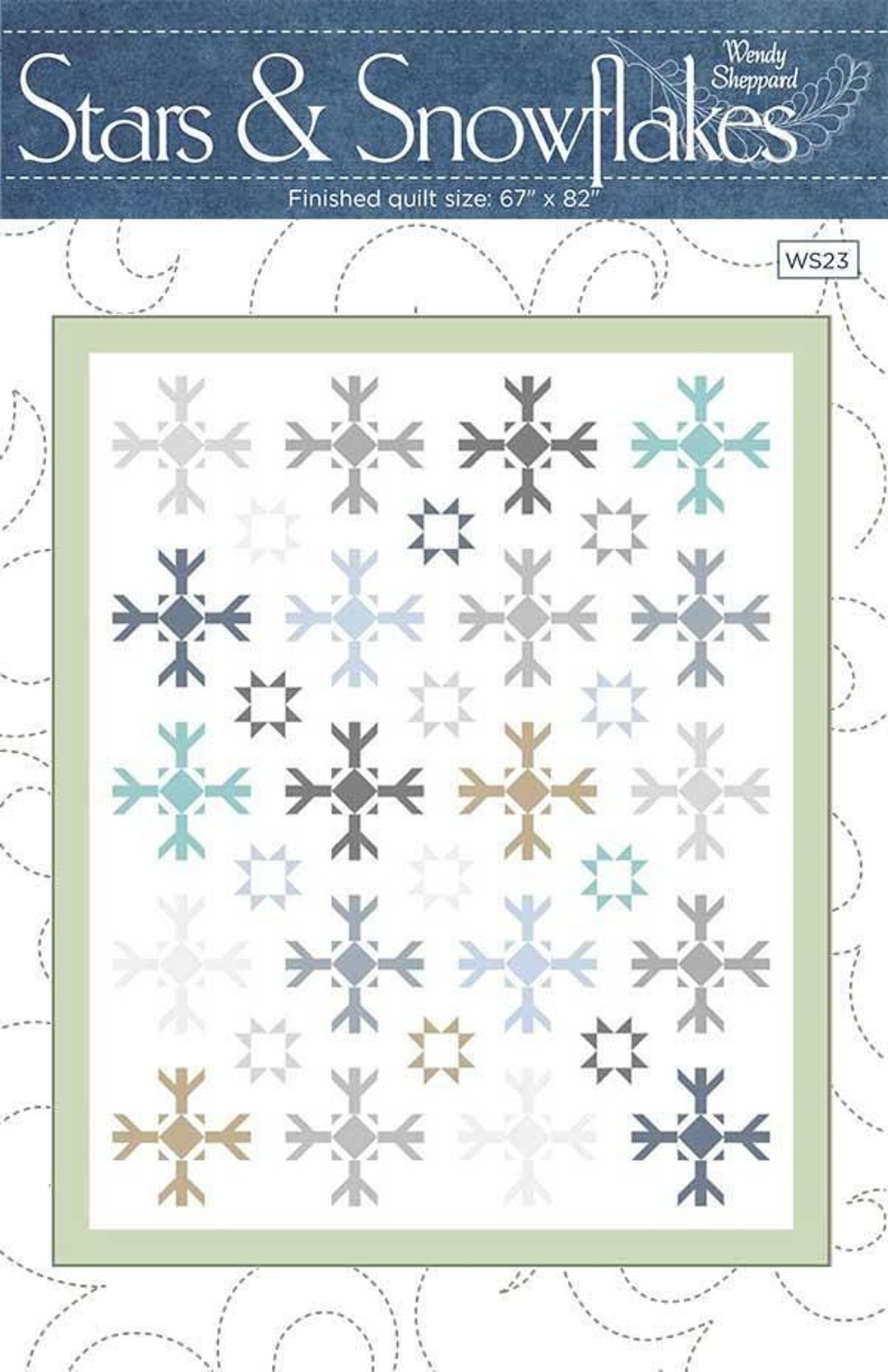 Stars and Snowflakes Quilt Pattern by Wendy Sheppard*snowflake Quilt*snowflake Pattern*winter ...