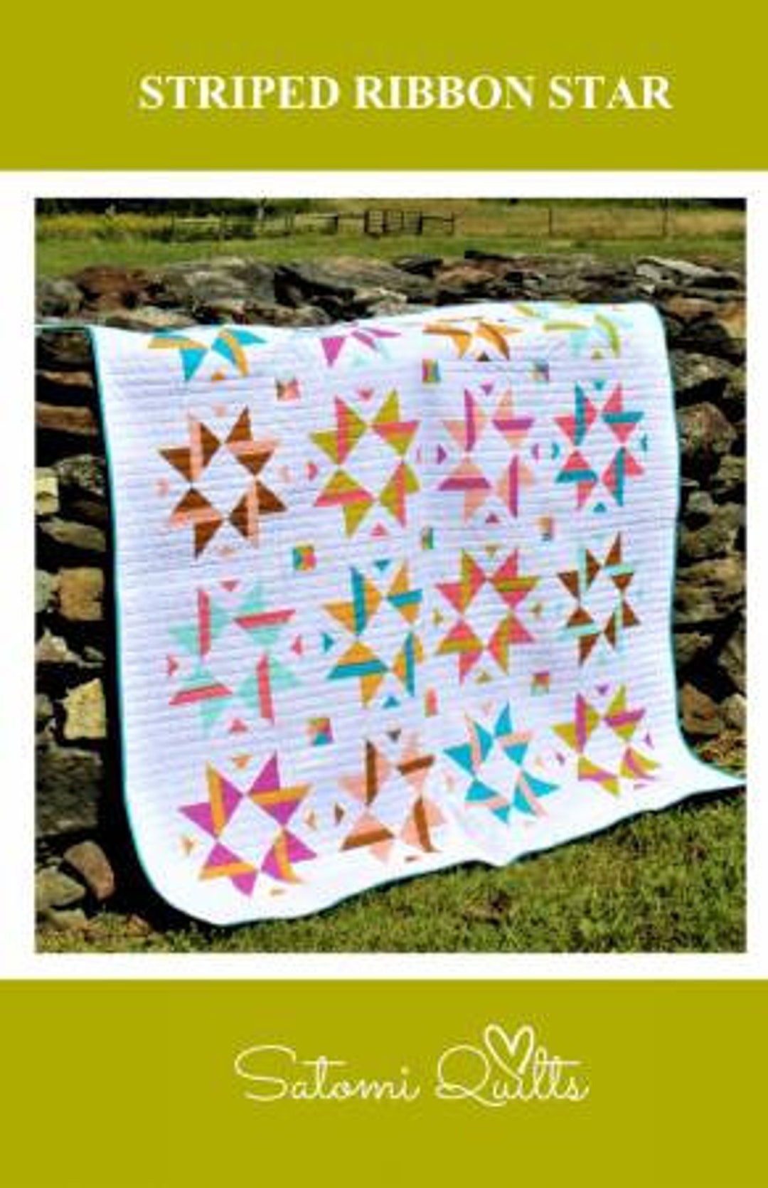 Striped Ribbon Star Quilt Pattern From Satomi Quilts Llc*scrappy Star ...