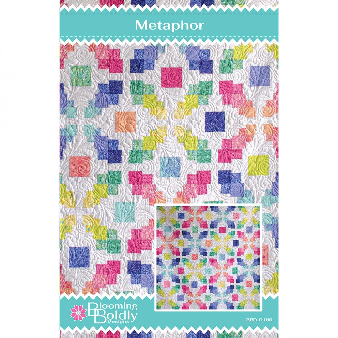 Metaphor Quilt Pattern by Blooming Boldly*squares Quilt Pattern*bright ...