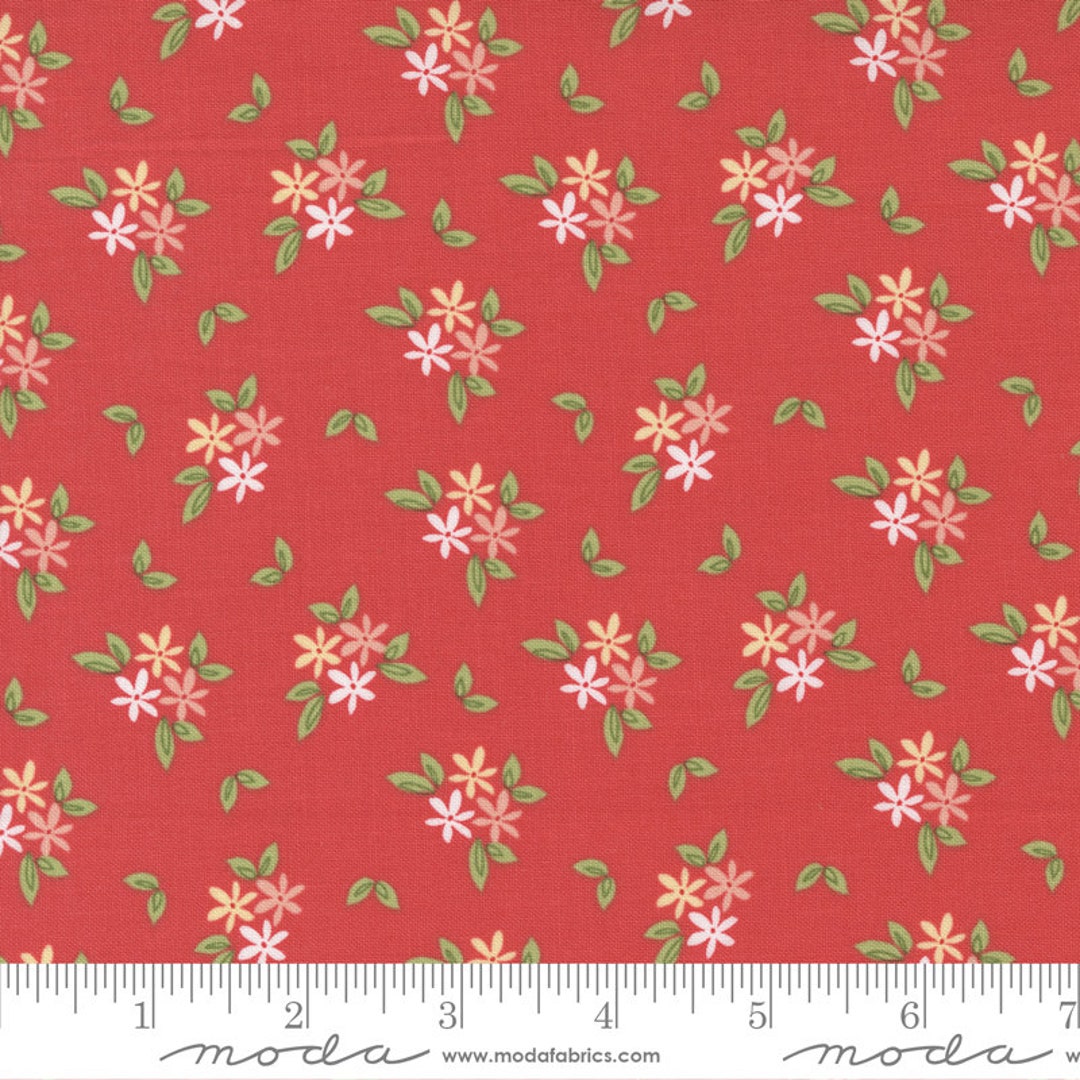 Moda Emma Daisies Geranium (37632 13) 1/2-YD Increments*emma by Sheri ...