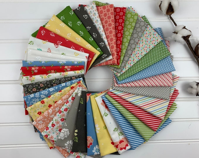 MODA Emma Fat Eighth Bundle Fall Fat Quarter Bundlesheri & Chelsi Emma ...