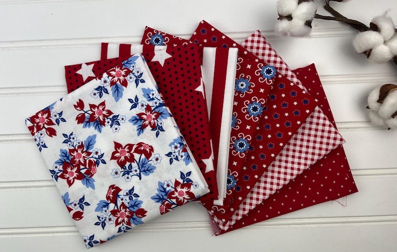Moda Star Spangled Fat Quarter Bundle (CC 24170) Patriotic Precuts ...