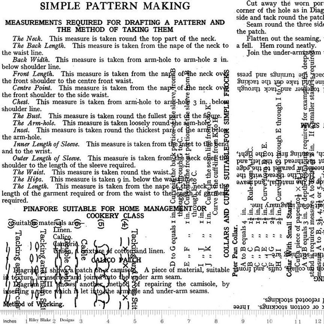 Riley Blake Designs Sew Journal Pattern Making White (C13892-WHITE) 1/2 ...